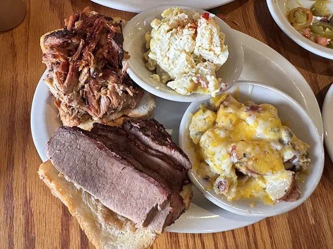Brisket so good, it'll make you want to write home about it. But you won't, because your mouth will be too full to dictate the letter.