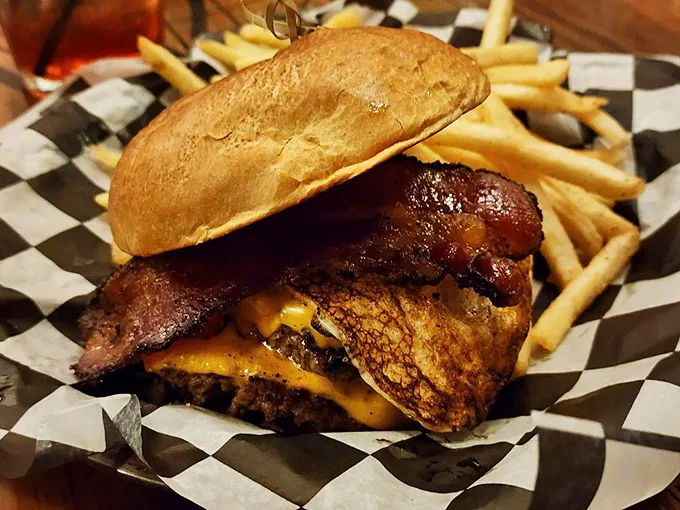 The MOAB burger: Massive, Outrageous, And Brilliant. It's the culinary equivalent of a Hollywood blockbuster.