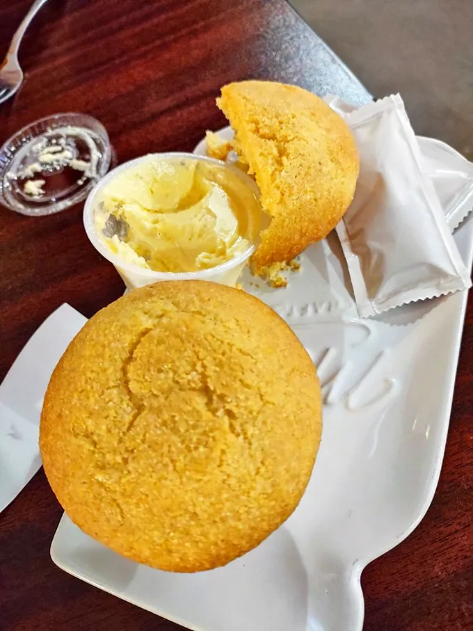 Corn muffins so golden, they could pass for nuggets from the Klondike Gold Rush. Butter them up and watch them disappear faster than daylight in December.