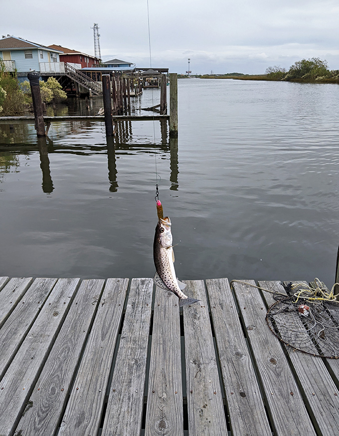 The catch of the day: serenity! Nothing beats fishing from your own castle dock. Take that, fancy resorts with your infinity pools!