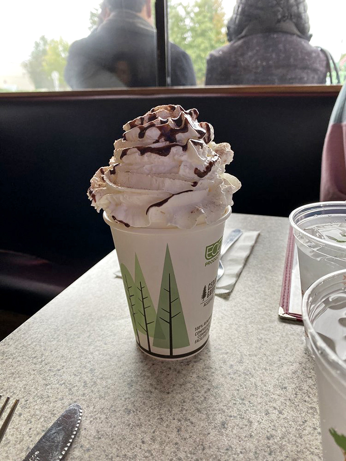 This hot chocolate isn't a drink, it's a cloud-topped mountain of cocoa bliss. Marshmallow dreams, anyone?
