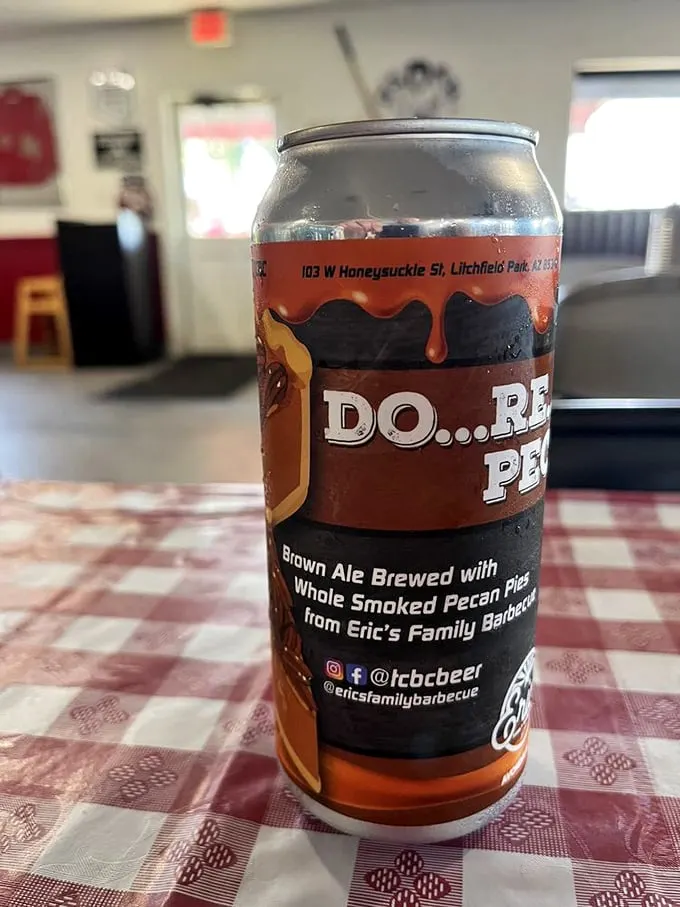 Even local brewers pay homage to Eric's magic—this special pecan-infused ale is what happens when beer and barbecue become best friends.