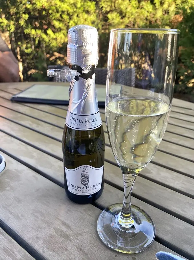 Bubbles and bites! Nothing says 'treat yourself' like a crisp glass of white with your seafood feast.