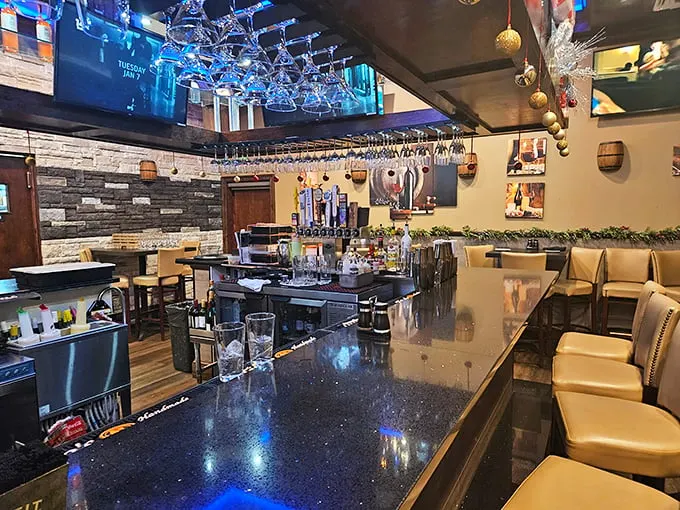Pull up a chair at flavor central! This bar isn't just serving drinks; it's dishing out ambiance with a side of "wow" factor.