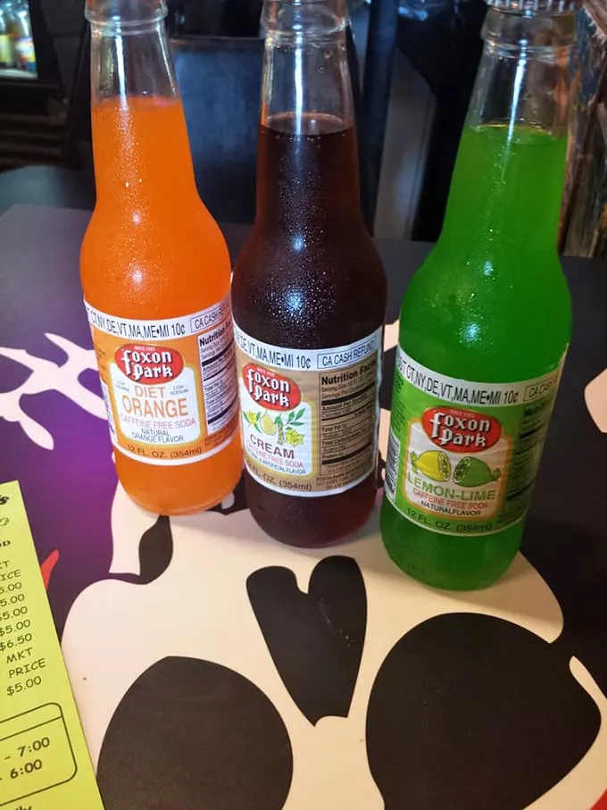 Soda pop paradise! These vibrant Foxon Park sodas are the perfect sidekick for your seafood adventure.