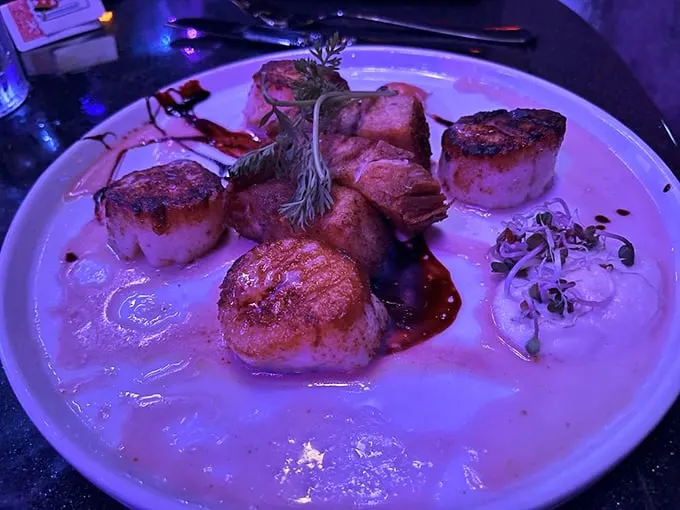 Sea meets land in perfect harmony! These succulent scallops and pork are a match made in culinary heaven – or is it hell?
