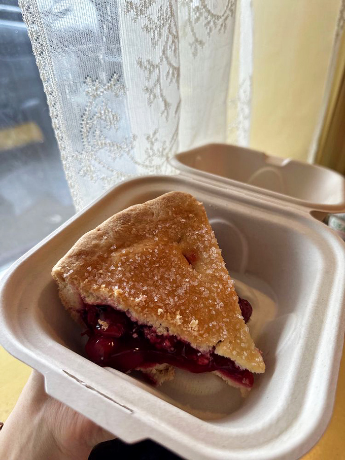 Cherry pie that would make Agent Cooper weep with joy. Flaky, fruity, and utterly irresistible – resistance is futile!