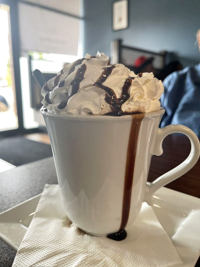 Chocolate milk for grown-ups! This decadent drink is like a hug for your inner child, complete with a whipped cream toupee.