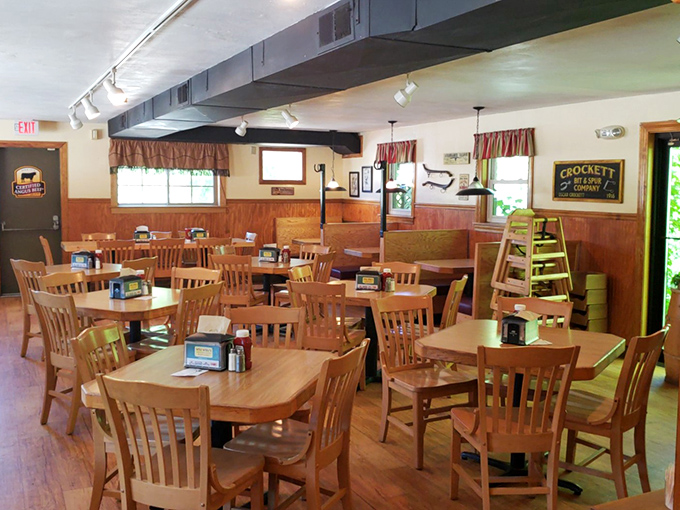 Pull up a chair and stay awhile. This dining area is serving up comfort with a side of nostalgia.