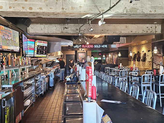 Where everybody knows your name... and your burger order! JL Beers' dining area is cozier than your favorite sweater.
