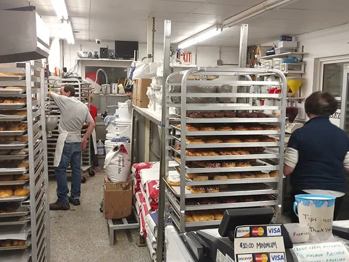 Behind the scenes of sweetness! This kitchen isn't just cooking; it's orchestrating a symphony of sugar and spice.