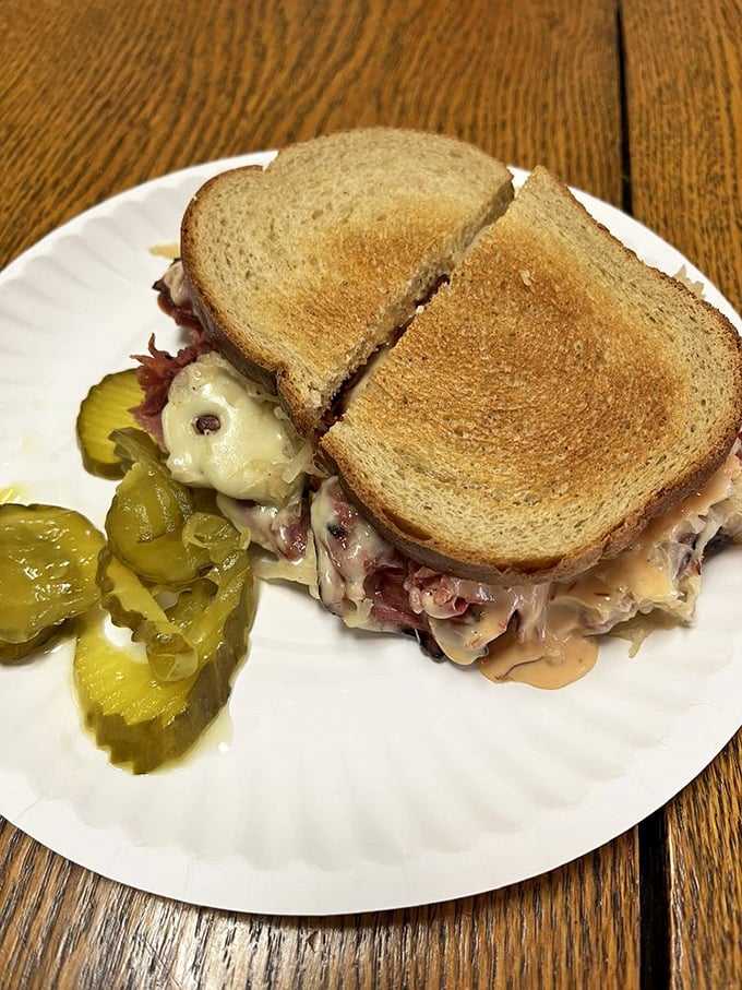 The Reuben: where sauerkraut meets its match in a dance of flavors that'd make even the most stoic New Yorker crack a smile.