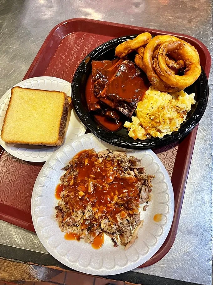Rib nirvana achieved! This combo plate is a carnivore's dream come true – just don't plan on moving much afterward.