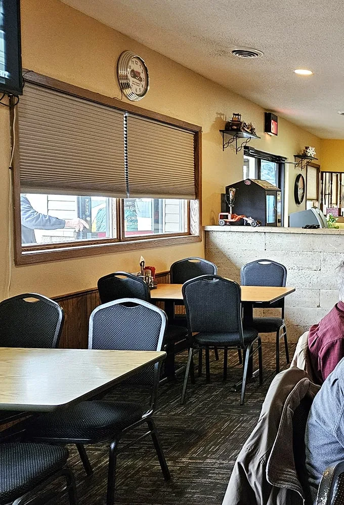 Where everybody knows your name... or soon will! This inviting dining room is like a warm hug for your appetite.