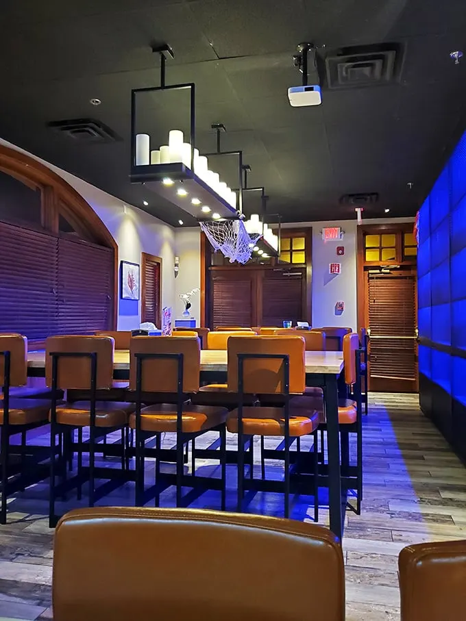 "Dining room or time machine? This interior takes you back to the golden age of seafood joints."