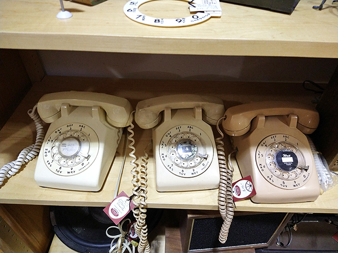 Ring-a-ding-ding! These rotary relics are a far cry from today's smartphones. Remember when "butt dialing" wasn't a thing? Simpler times, folks.