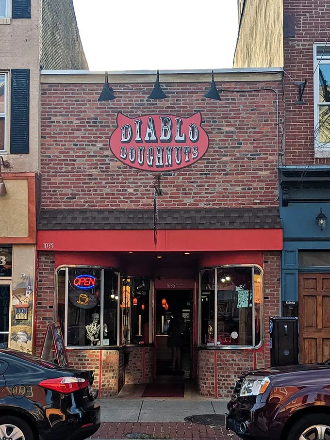 The devil's in the details at this brick-fronted paradise in Nottingham, where the red awning beckons like a sweet siren call to donut lovers everywhere.