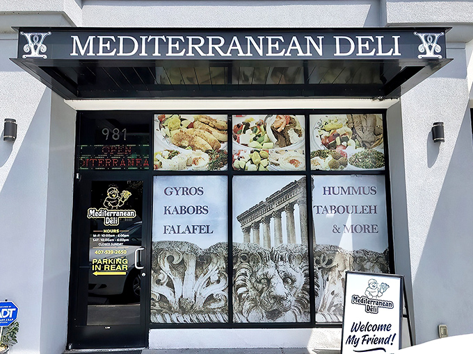The unassuming storefront might fool you, but locals know this modest haven holds Mediterranean treasures worth writing home about.