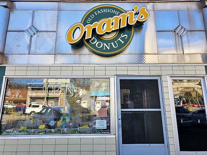 The storefront that launched a thousand cravings. Oram's green and cream façade has been luring Pennsylvanians into sweet surrender since 1938.