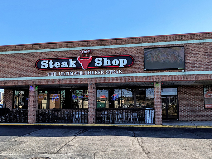 Pete's brick facade proudly announces its mission: "The Ultimate Cheese Steak." No fancy frills needed when you're delivering on a promise this delicious.