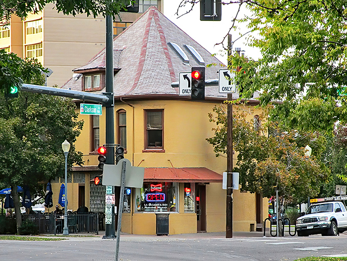 That iconic yellow building with its distinctive pyramid roof isn't just architectural whimsy—it's a beacon of authentic Mexican flavors hiding in plain sight.