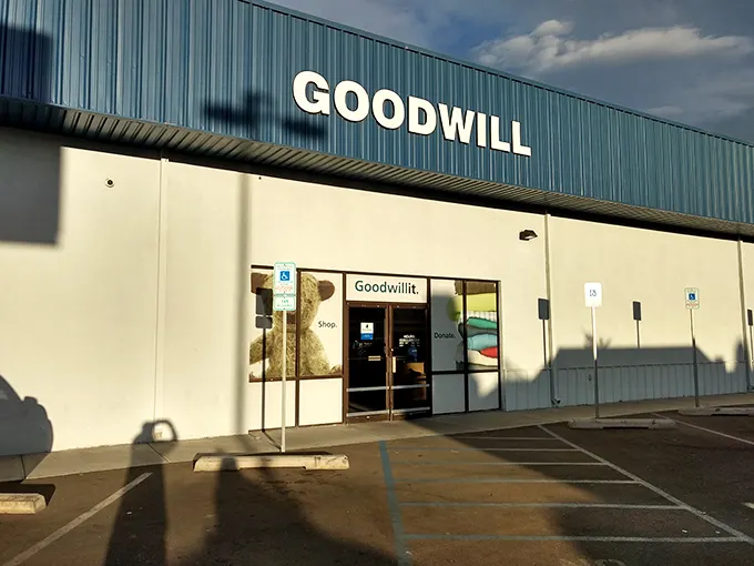 The unassuming blue exterior hides a treasure trove within, like finding a secret cave in an Indiana Jones movie.