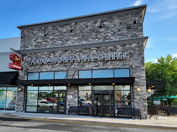 Ted's Montana Grill stands proud in Newark, its stone facade and green awnings promising a taste of the American West with Delaware hospitality.