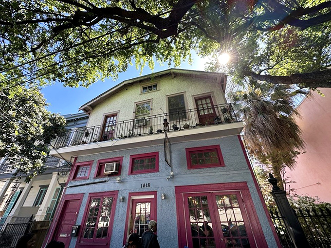 The baby-blue building with hot pink trim isn't playing it safe, just like the breakfast magic happening inside Surrey's Café.