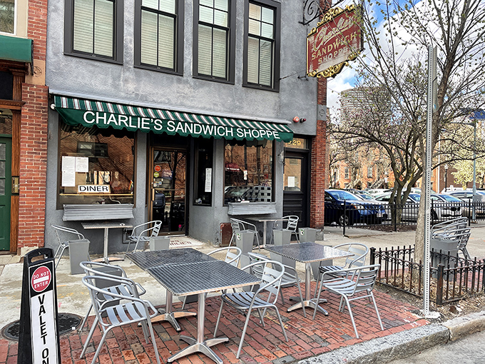 The iconic Charlie's Sandwich Shoppe sign has been guiding hungry Bostonians to this South End treasure since 1927. History served daily. 