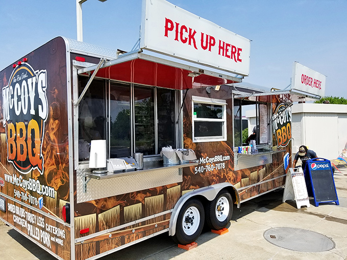 The culinary equivalent of a superhero origin story—where smoke meets meat and magic happens at McCoy's BBQ trailer.