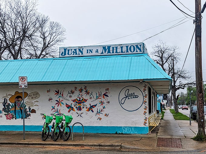 The turquoise-roofed treasure on East Cesar Chavez beckons with its sunny yellow benches. Austin's breakfast pilgrimage site doesn't need fancy signage when the food speaks volumes.
