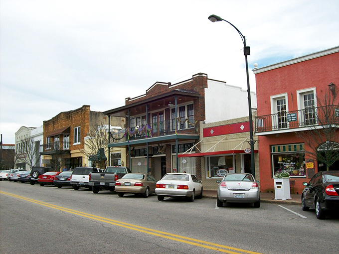 Downtown Fairhope greets visitors with that perfect small-town vibe—brick buildings, flower planters, and not a chain store in sight. Pure Main Street magic.