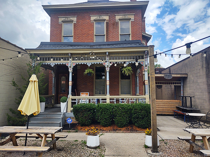 The Victorian charm of Smoked On High's exterior isn't just for show—it's the perfect prelude to the culinary time travel waiting inside.