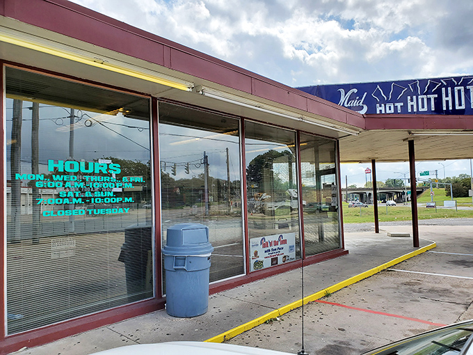 The shrine to fried dough delights stands proudly on Hearne Avenue, beckoning hungry pilgrims with promises of sugary salvation.