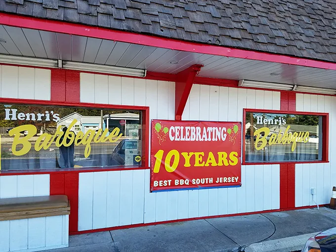 The unassuming exterior of Henri's Hotts Barbeque hides culinary treasures that would make even the most dedicated food pilgrim weep with joy.