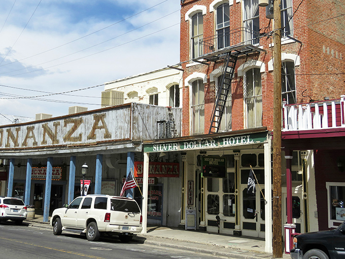 C Street welcomes you with its historic storefronts and wooden boardwalks. The Delta Saloon sign beckons like an old friend with stories to tell.