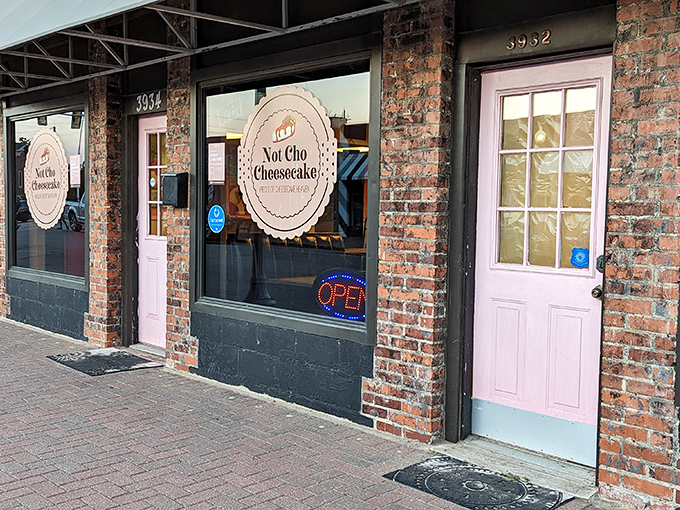 Those pink doors aren't just inviting – they're practically a portal to cheesecake nirvana. Downtown Bethany's sweetest secret awaits.