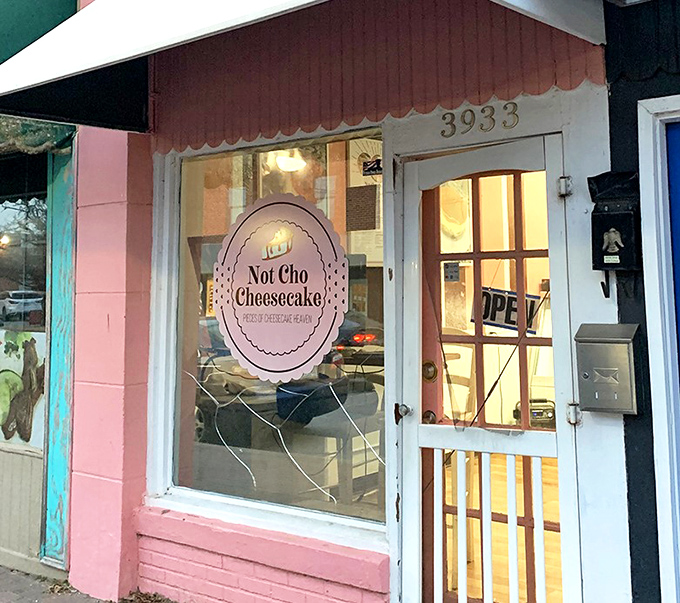 Those pink doors aren't just inviting – they're practically a portal to cheesecake nirvana. Downtown Bethany's sweetest secret awaits.
