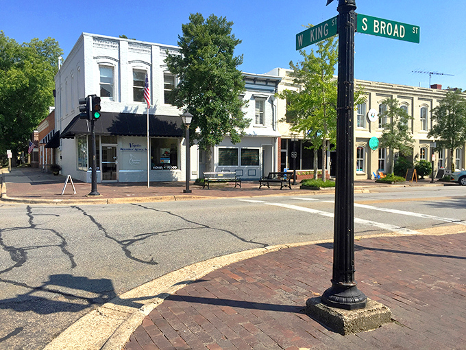 Brick sidewalks and historic storefronts at the intersection of King and Broad streets transport you back in time faster than any DeLorean could.