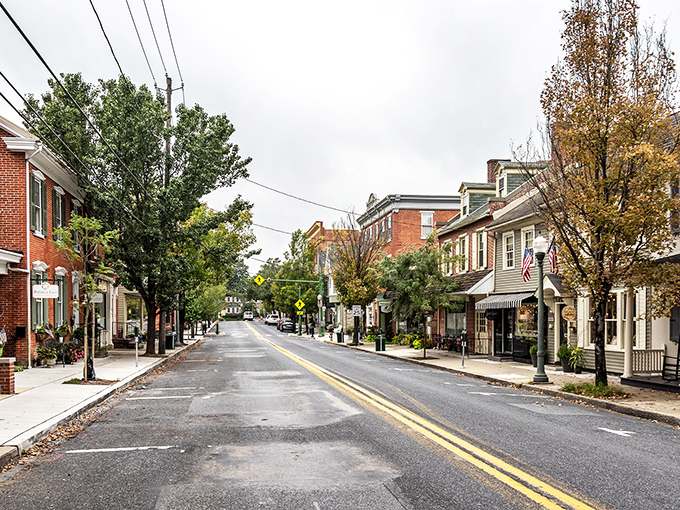 Lititz's historic streetscape feels like stepping into a time machine where the Wi-Fi still works perfectly. These brick beauties have stories to tell.
