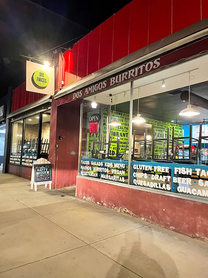 The unassuming red storefront of Dos Amigos on Concord's Main Street beckons hungry passersby with promises of Mexican delights within.