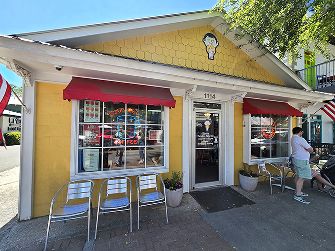 The sunshine-yellow exterior isn't just cheerful—it's a beacon of hope for the donut-deprived souls of Ocean Springs. No filter needed on this Mississippi landmark.