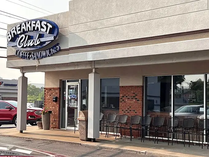 The unassuming exterior of The Breakfast Club might fool you, but locals know this strip mall gem houses morning magic worth the drive.