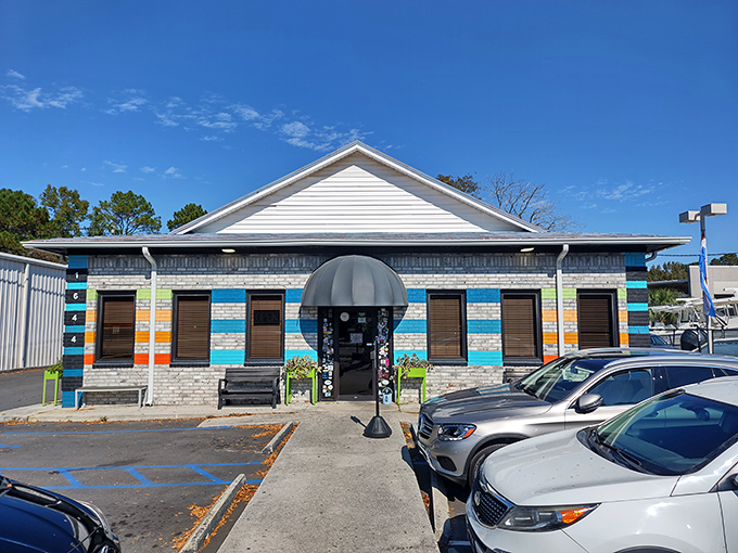 The rainbow-colored exterior isn't just Charleston charm—it's a breakfast siren call that says, "Yes, we're worth waking up for."
