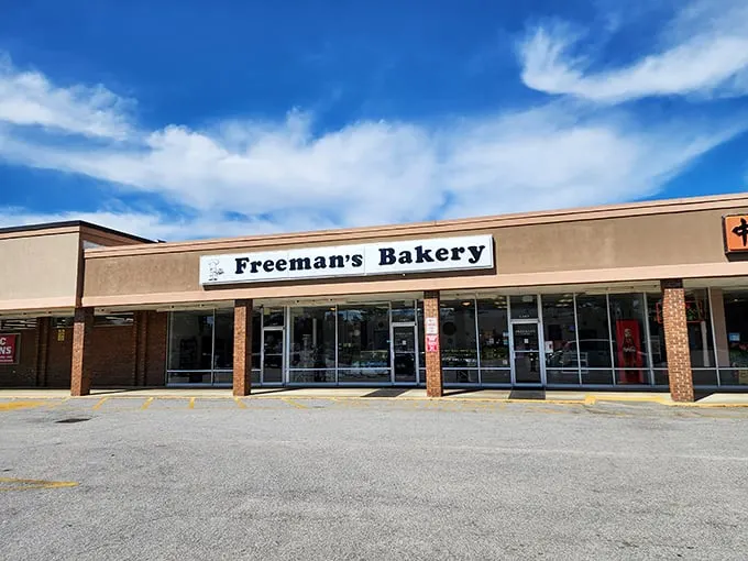 Freeman's Bakery stands proudly in its Florence strip mall location, where the unassuming exterior hides a wonderland of butter and sugar within.