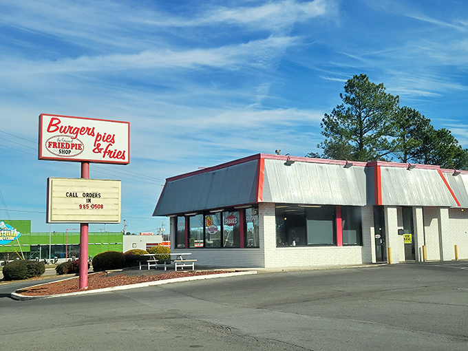 The unassuming exterior hides culinary treasures like a poker player conceals a royal flush. This modest brick building houses hand-held happiness waiting to be discovered.