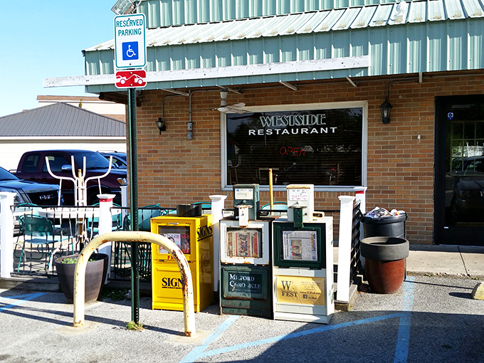 The unassuming exterior of Westside Restaurant in Milford hides culinary treasures that locals have been keeping secret for decades.