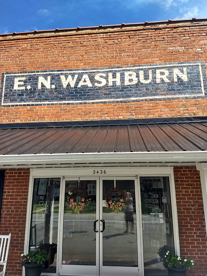 The iconic brick façade of E.N. Washburn's has stood sentinel since 1831, a time capsule of Americana waiting behind those welcoming doors. 