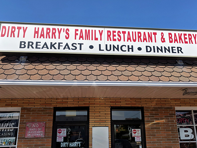 The unassuming brick facade of Dirty Harry's promises three essential meals a day—but it's what's inside that will make your day.