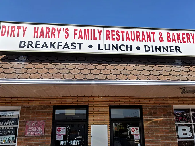 The unassuming brick facade of Dirty Harry's promises three essential meals a day—but it's what's inside that will make your day.